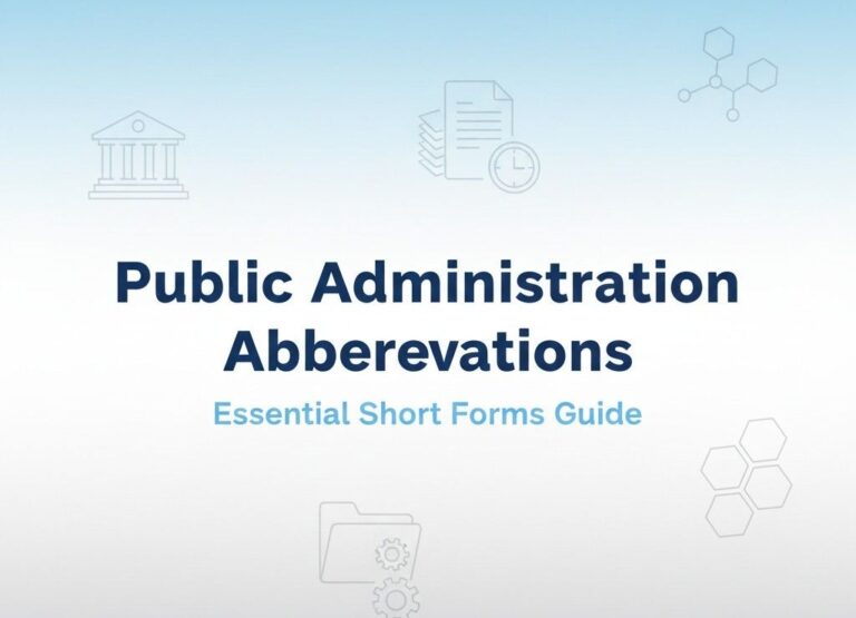Public Administration Abbreviations – Essential Short Forms Guide ...